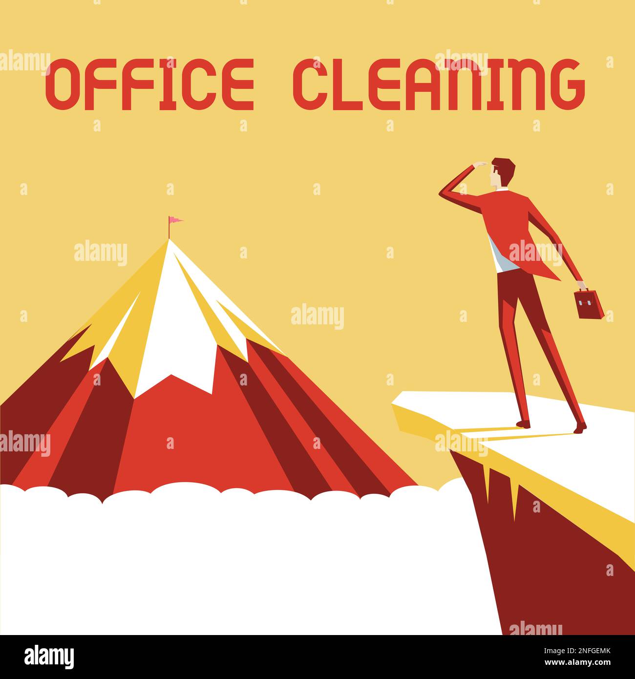 Sign displaying Office Cleaning. Business idea the action or process of ...