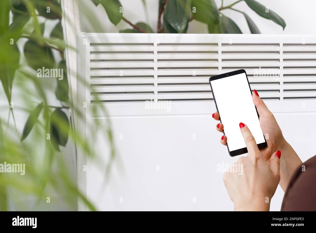 Smart heater convector control by phone app. Smart Home with the smart ...