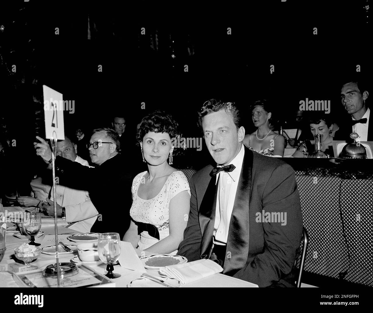 James Arness, right, TVs Marshal Matt Dillon of Gunsmoke, is shown with ...