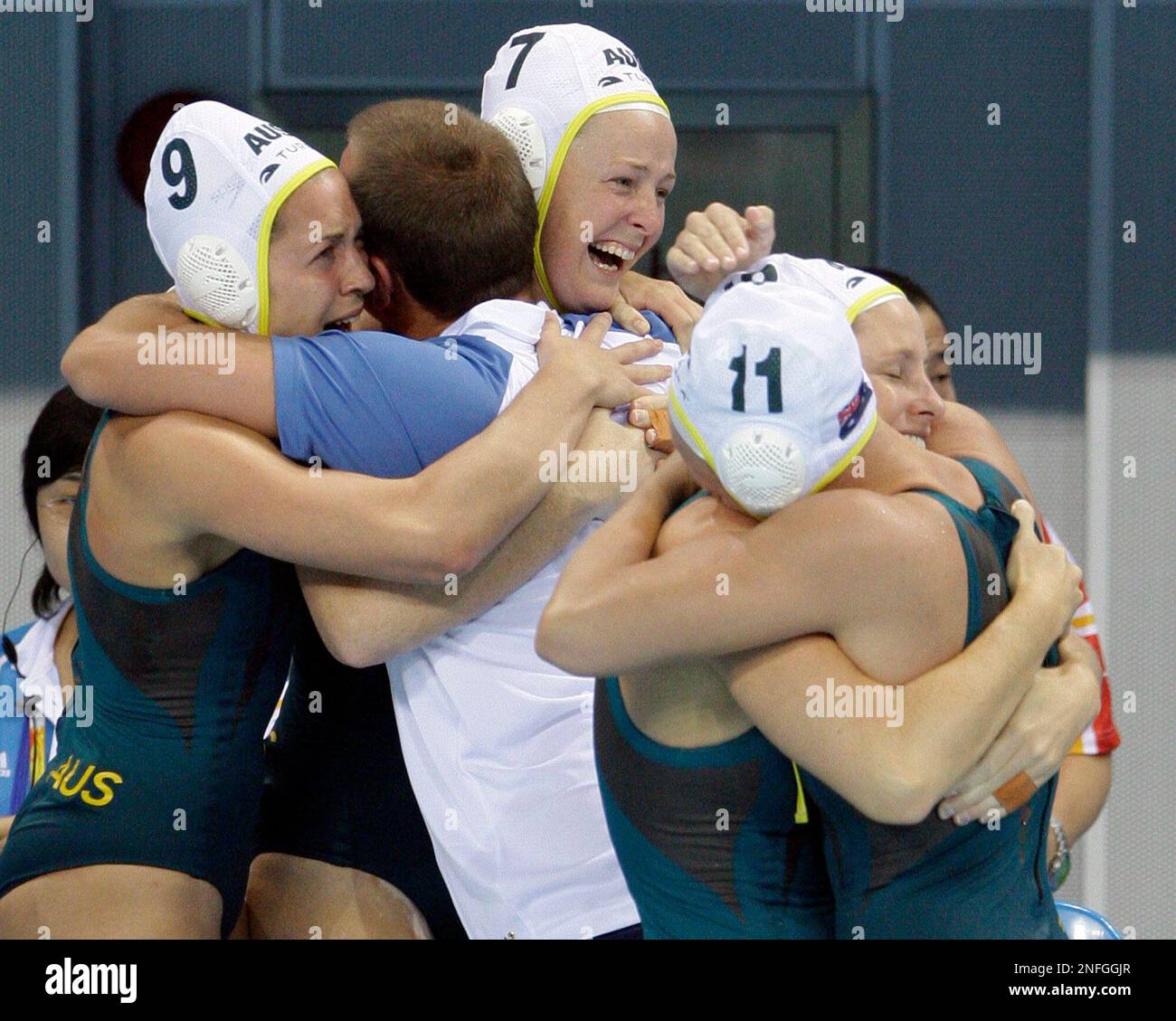 Australia players Jenna Santoromito (9), Taniele Gofers (7), Melissa ...