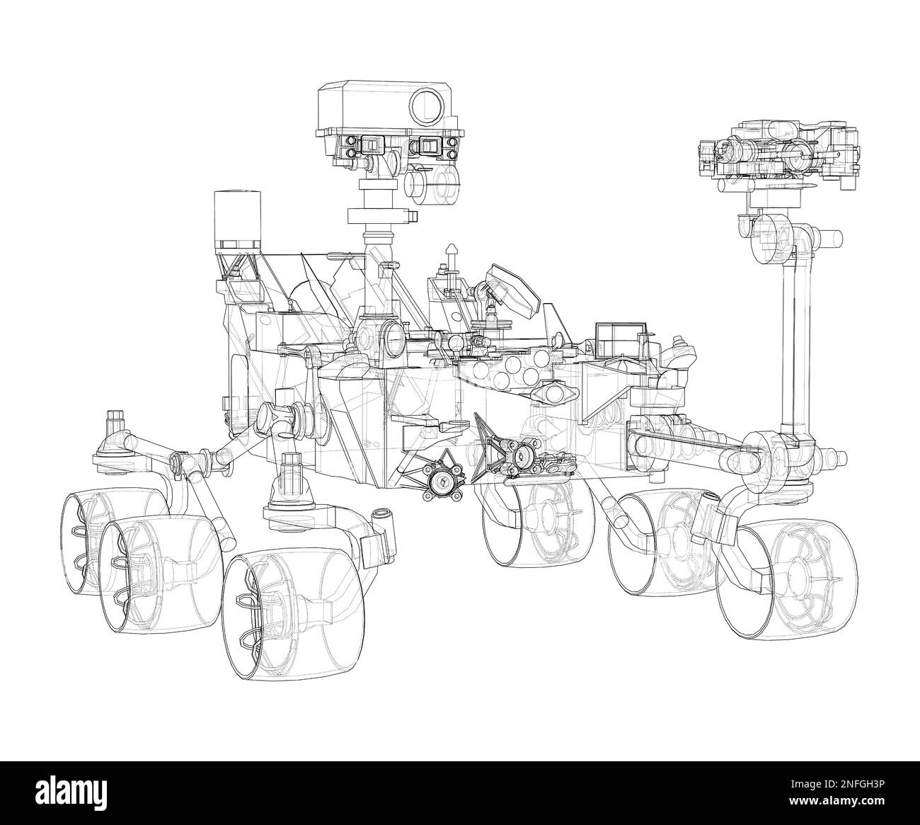 Mars Rover. 3d illustration Stock Photo - Alamy