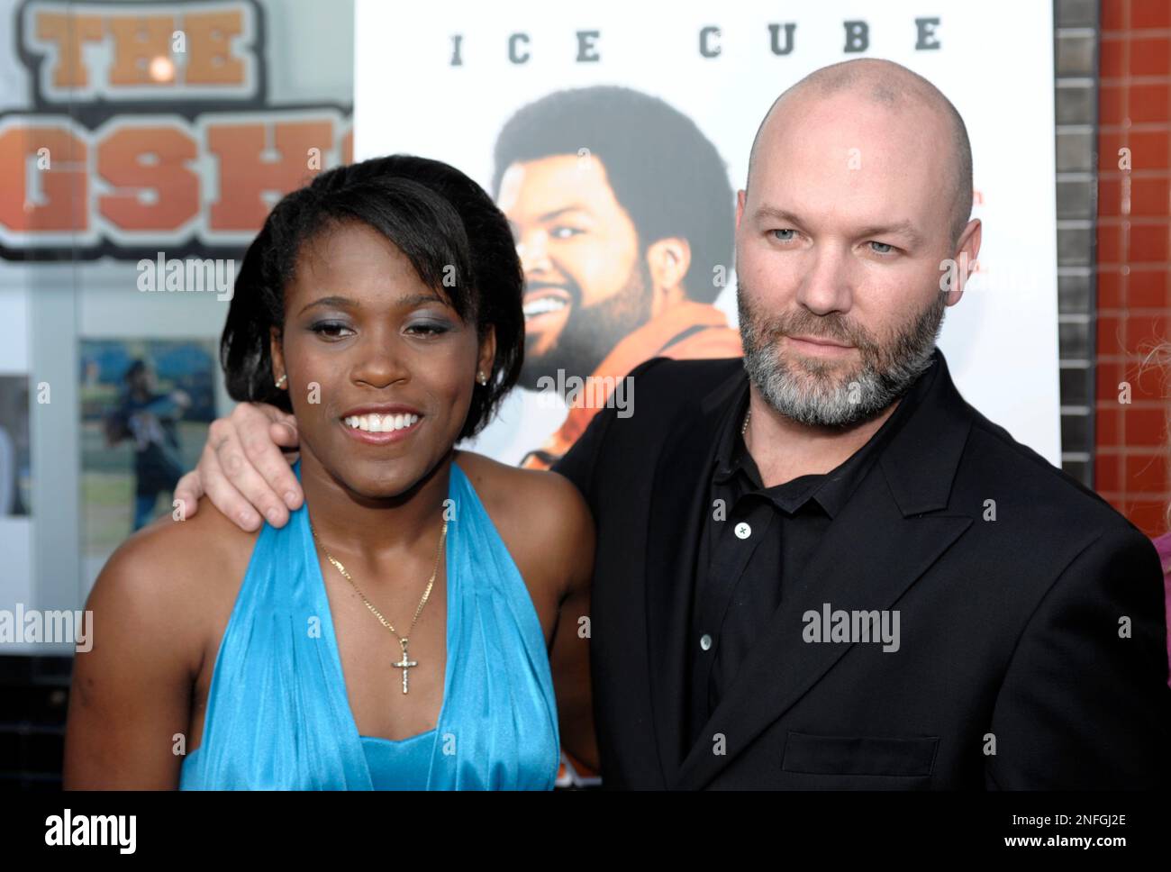 Director Fred Durst and Jasmine Plummer pose together at the premiere of the film "The Longshots ...