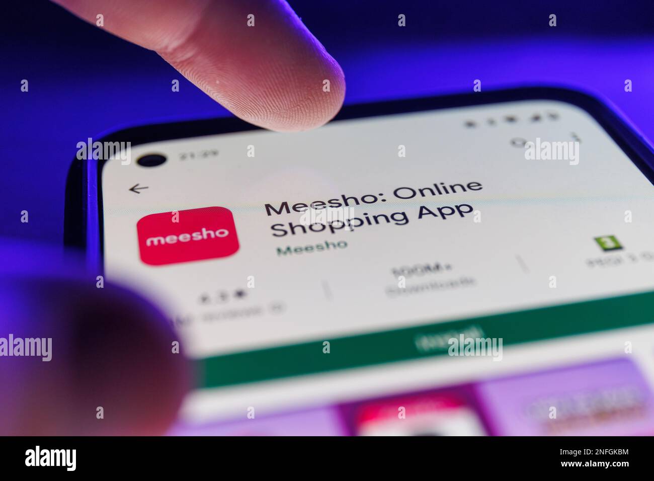 Meesho app on smartphone screen. Close up shot of meesho app Stock ...