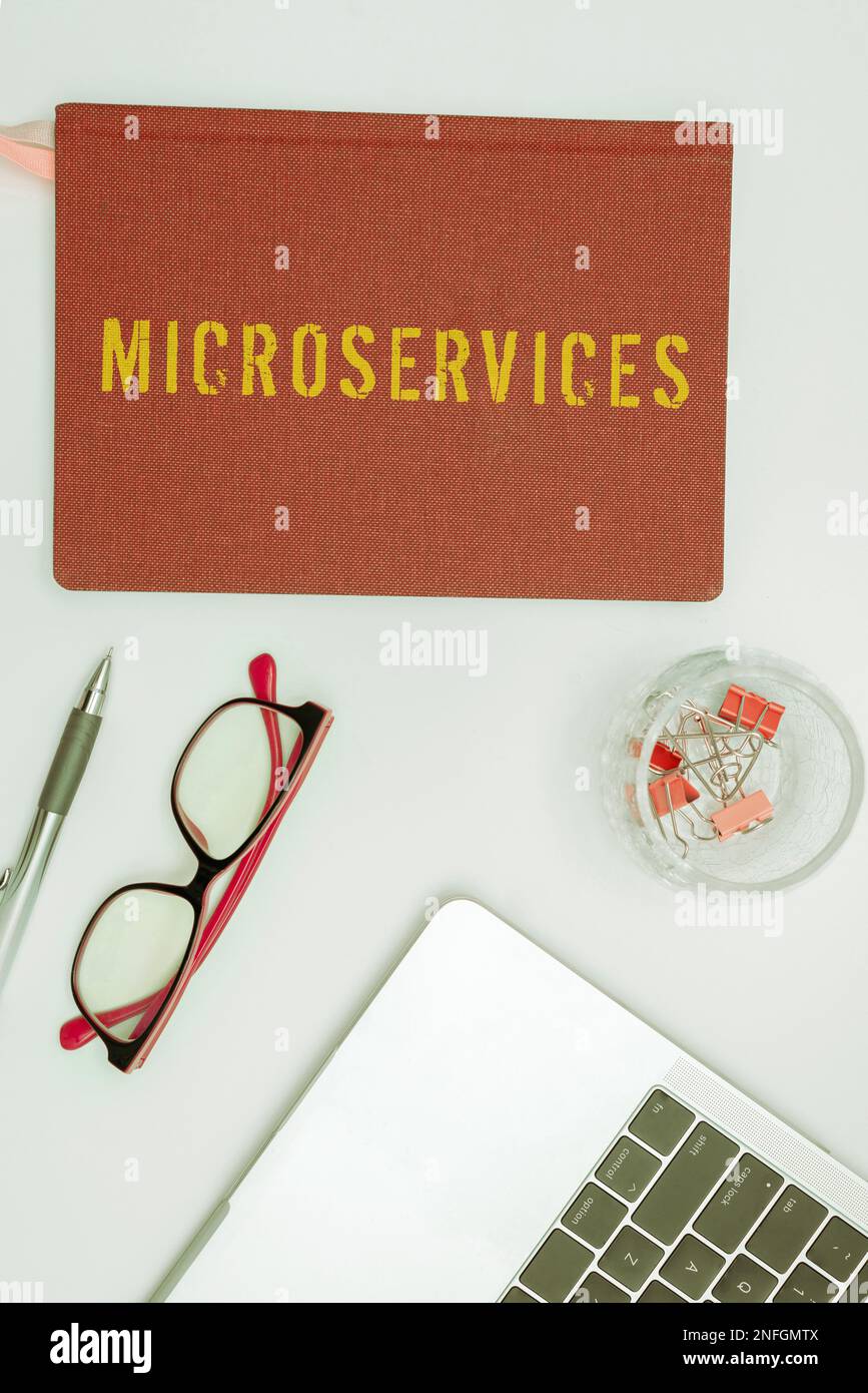 Writing Displaying Text Microservices Business Overview Software Development Technique Building