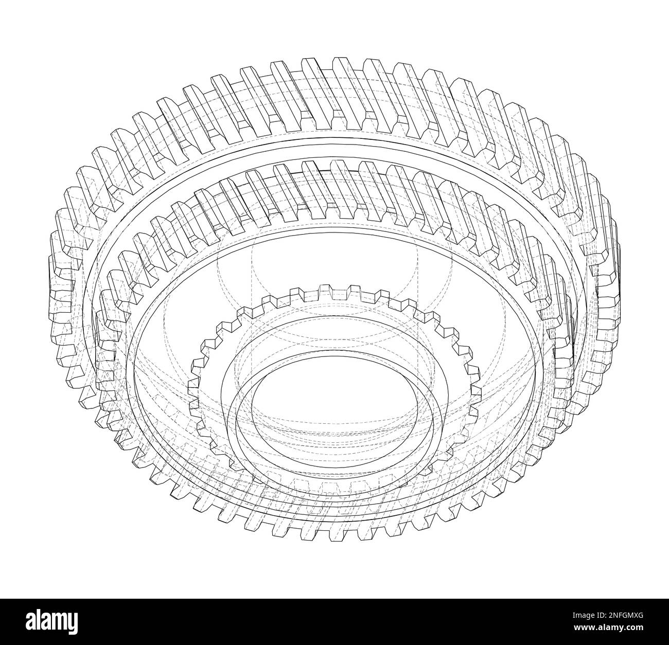 Gear wheel. 3d illustration Stock Photo - Alamy