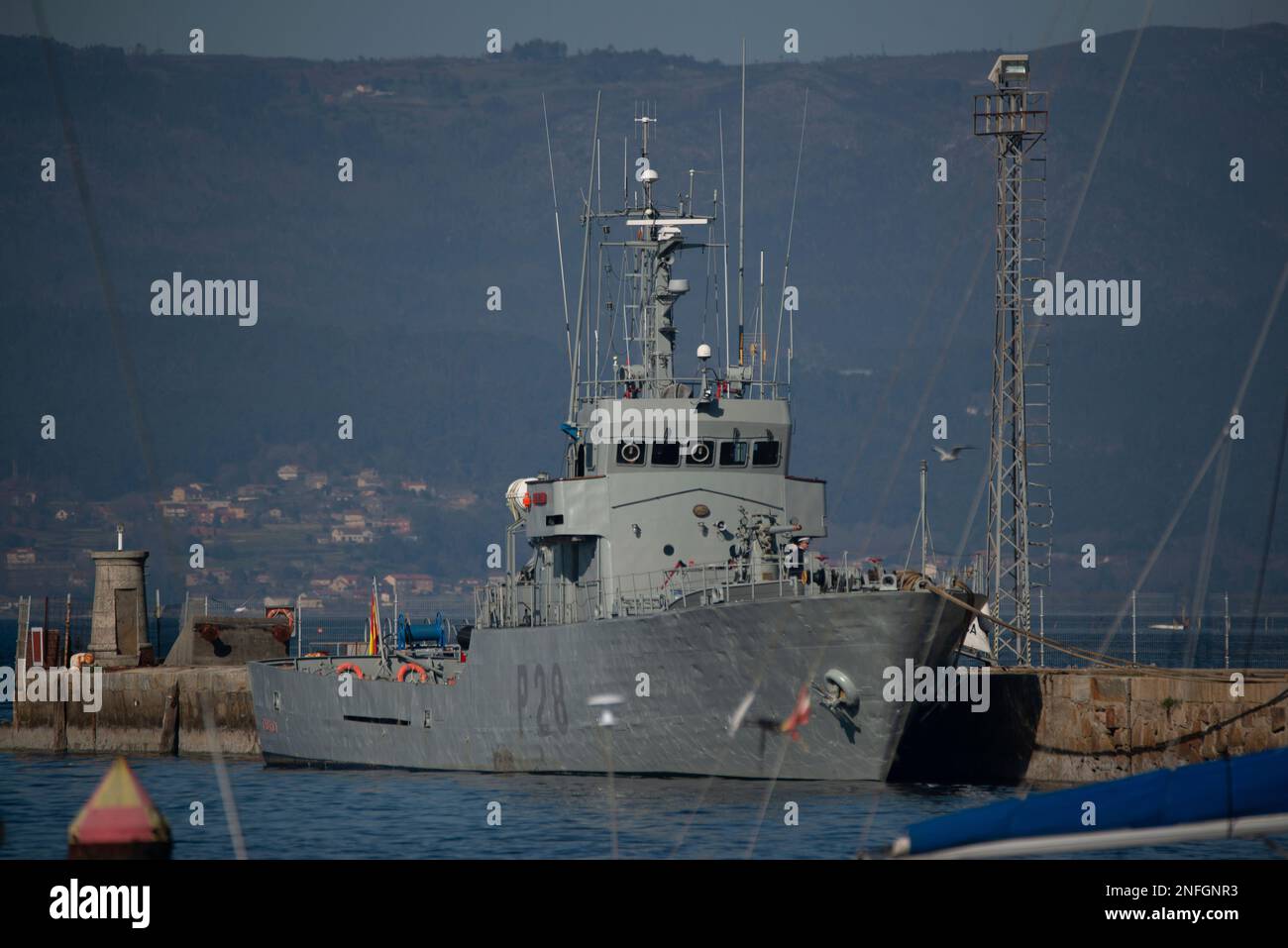 The patrol vessel 'Tabarca' (P-28) on its arrival at the port of ...