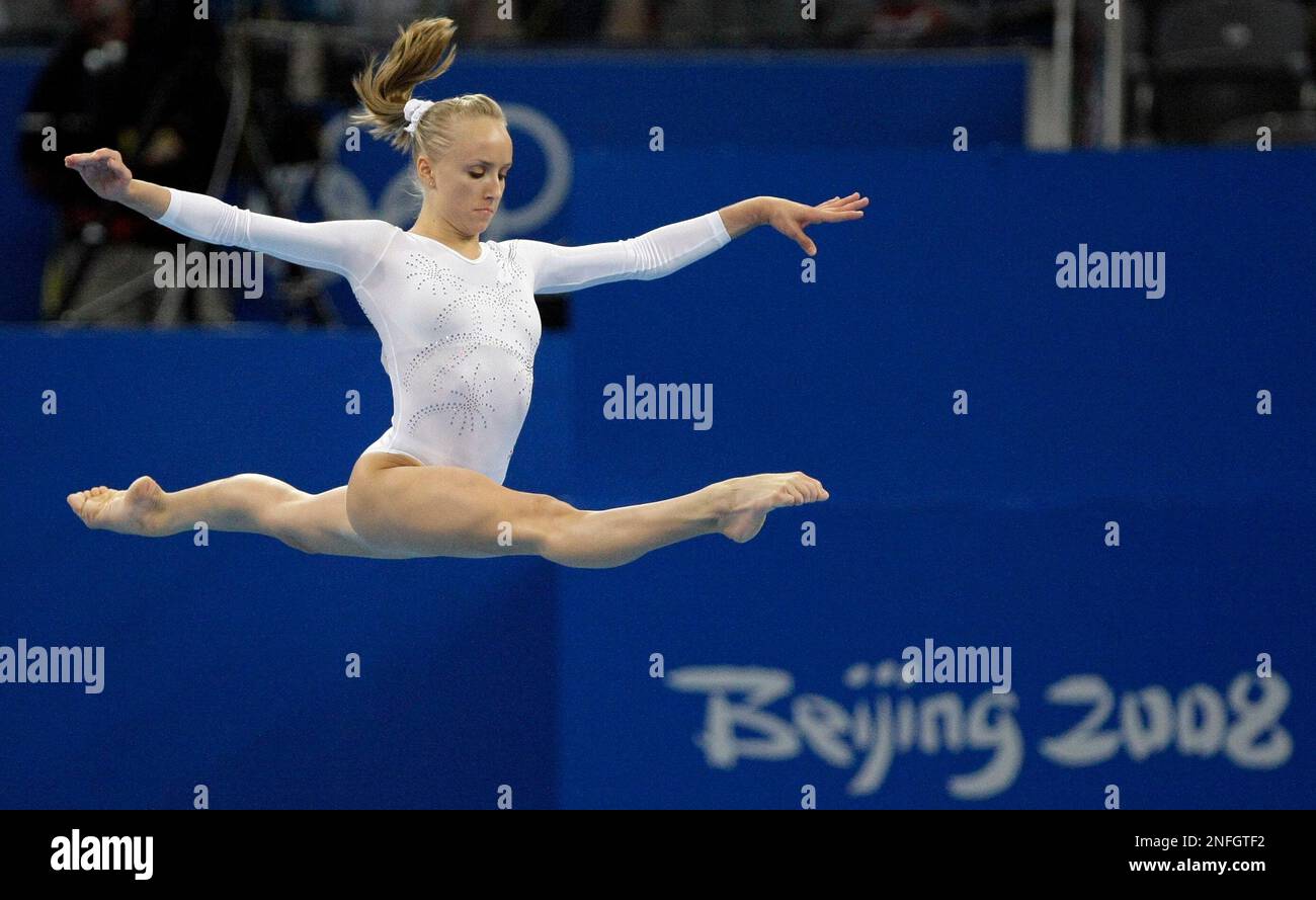 U.S. gymnast Nastia Liukin performs on the balance beam during the ...