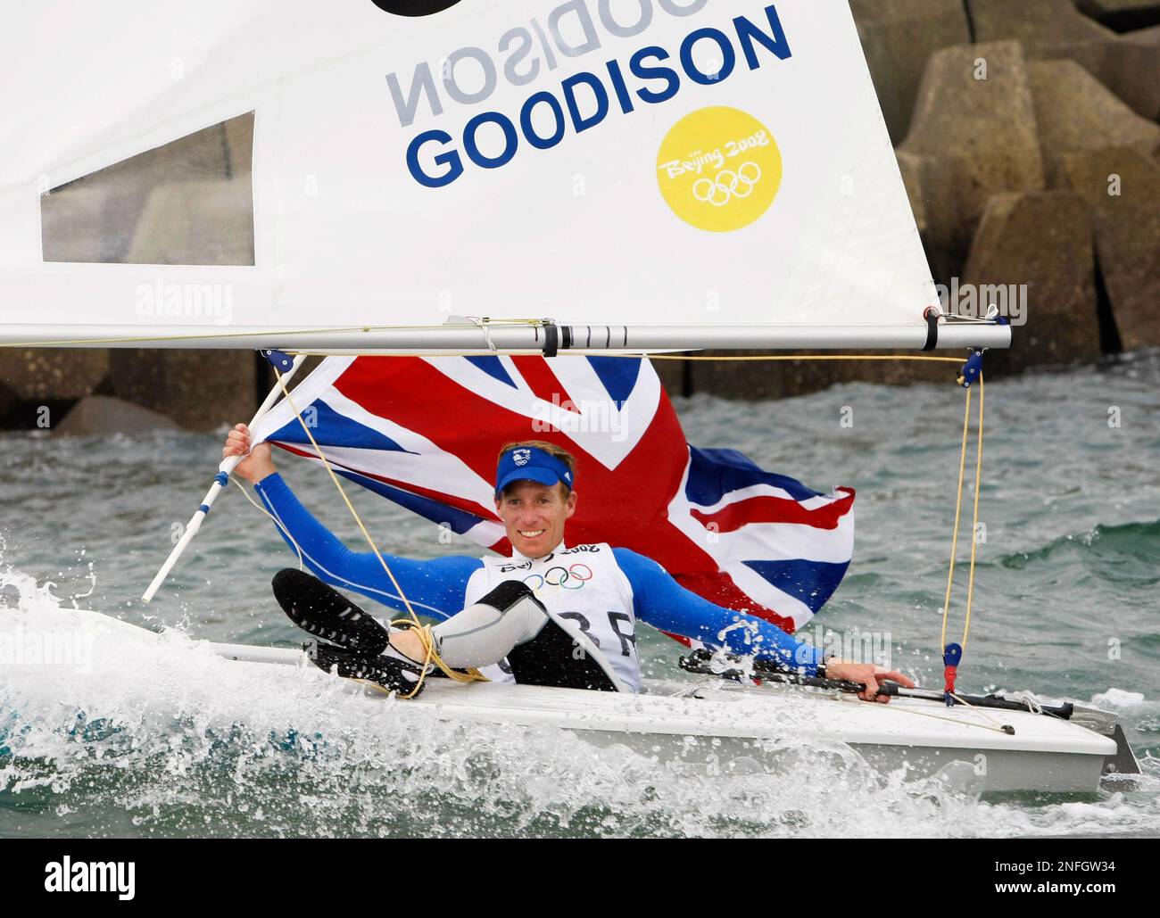Britain's Paul Goodison celebrates after winning the gold medal for the ...