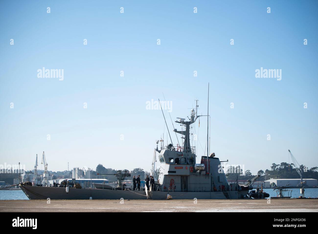 The patrol vessel 'Tabarca' (P-28) in the port of Vilagarcía de Arousa ...