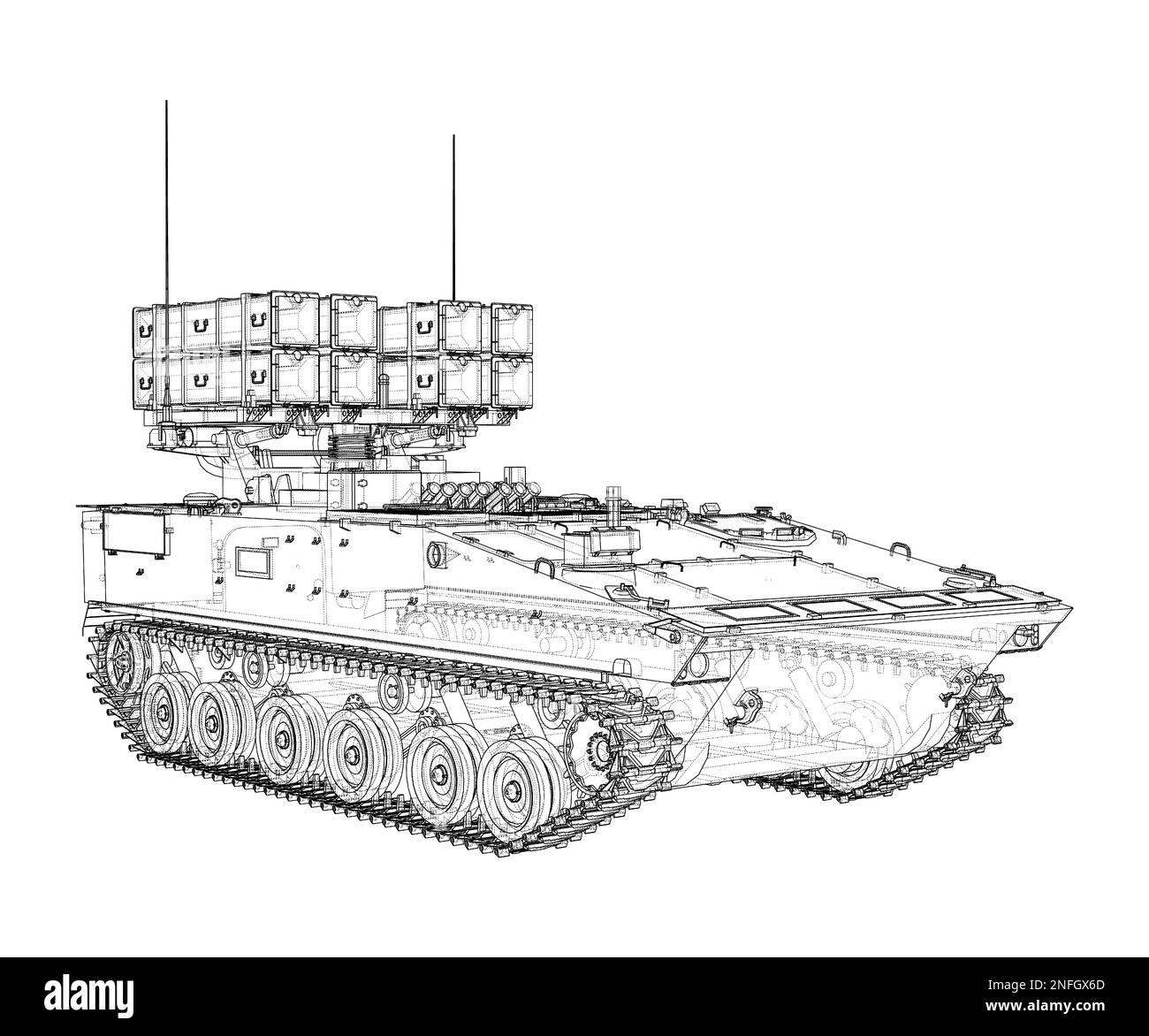 Military track missle system Stock Photo - Alamy