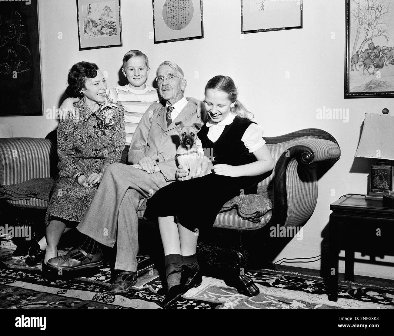 Dr. John Dewey, philosopher and educator, is shown with his wife ...