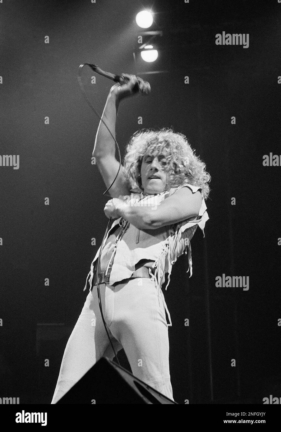 Roger Daltry lead singer for the rock group "Who" performs during ...