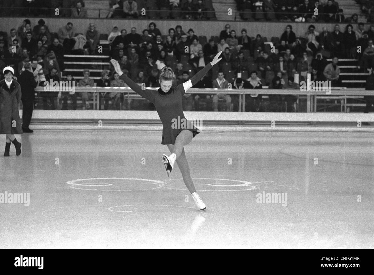 British figure skater Patricia Dodd is seen in action at Palais des ...