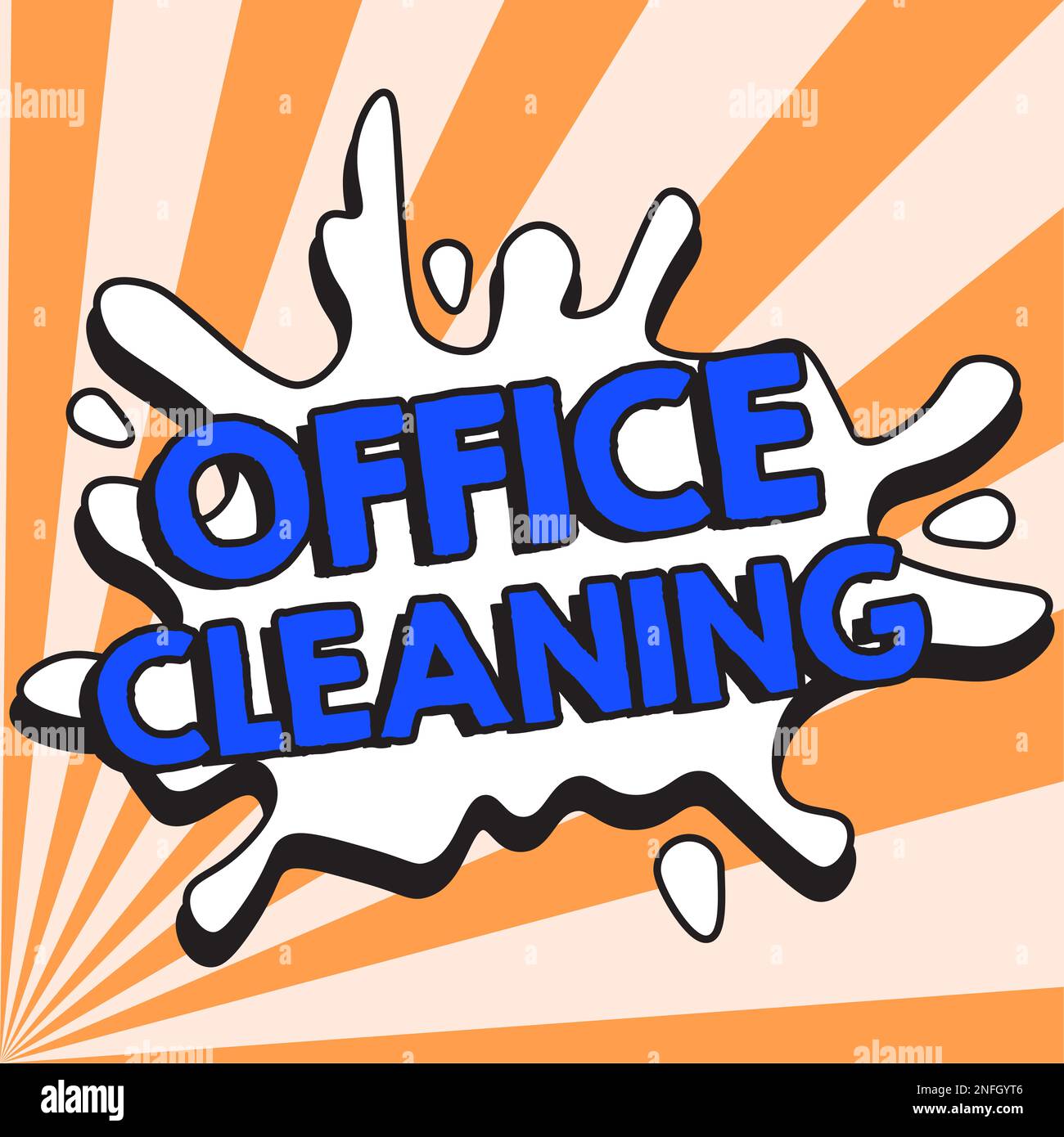 Text caption presenting Office Cleaning. Business showcase the action ...