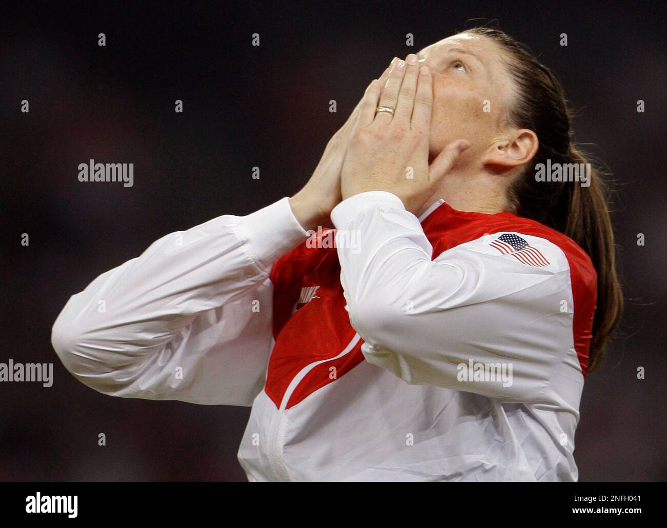 Gold medalist Stephanie Brown Trafton of the United States reacts ...