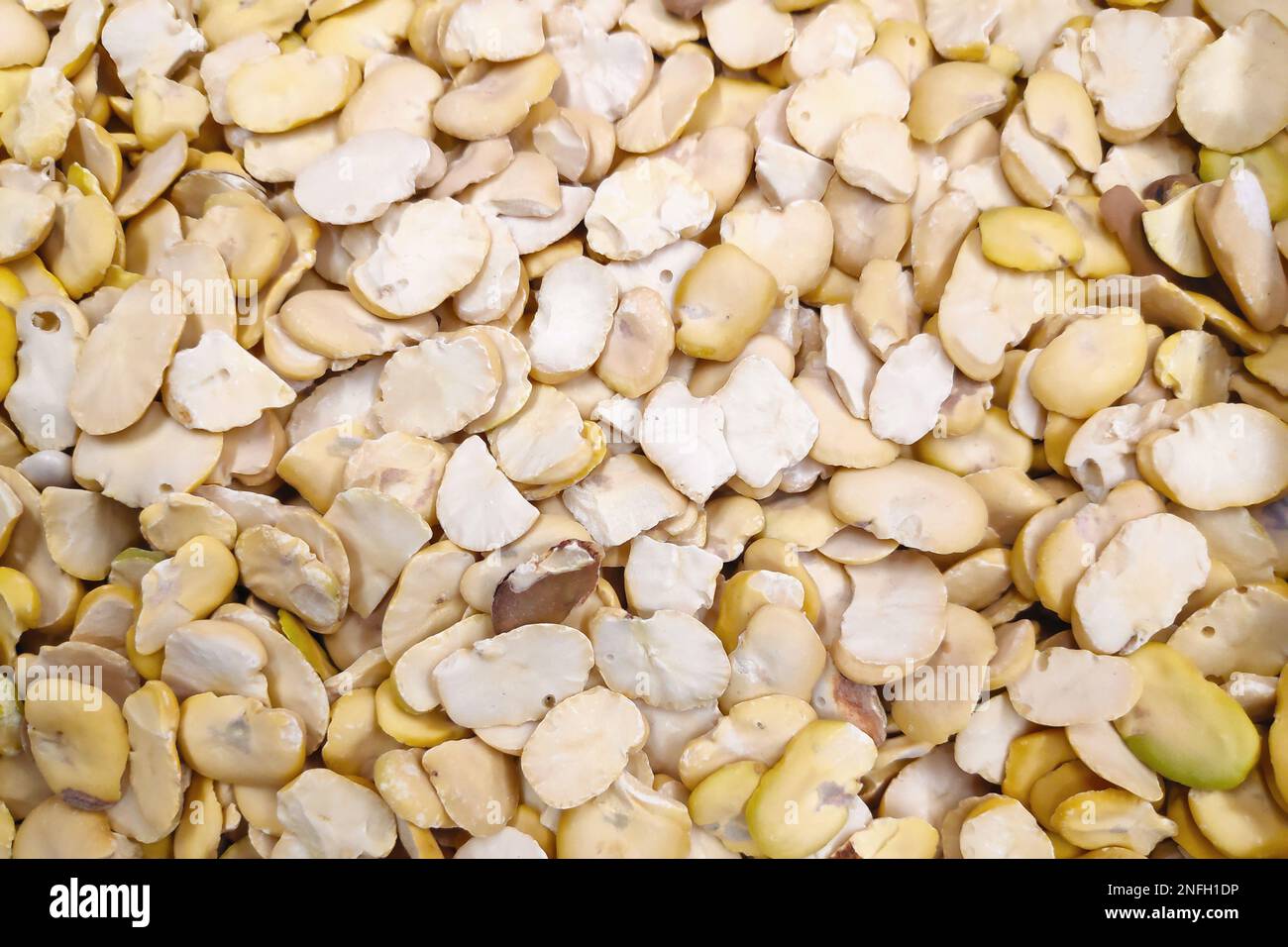 Close-up on a stack of organic fava beans on a market stall Stock Photo ...