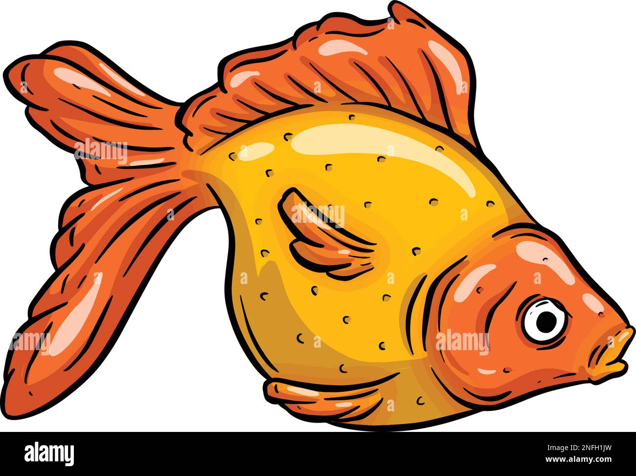 Underwater Marine Fish Cartoon Illustration in a Vector Stock Vector ...
