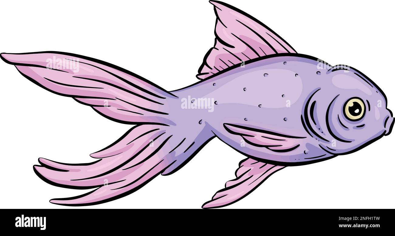 Underwater Marine Fish Cartoon Illustration in a Vector Stock Vector ...