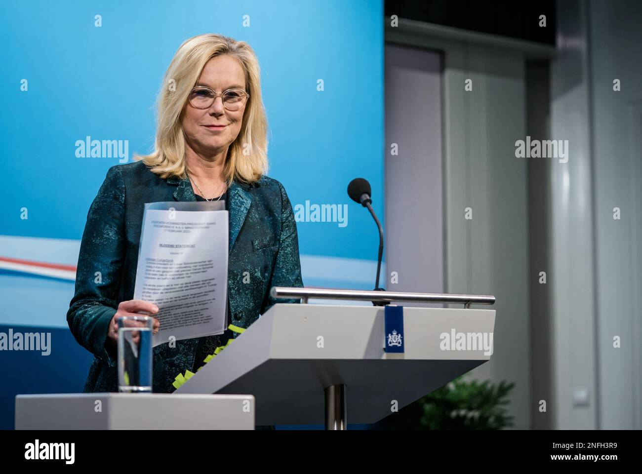 THE HAGUE - Deputy Prime Minister Sigrid Kaag during the press ...