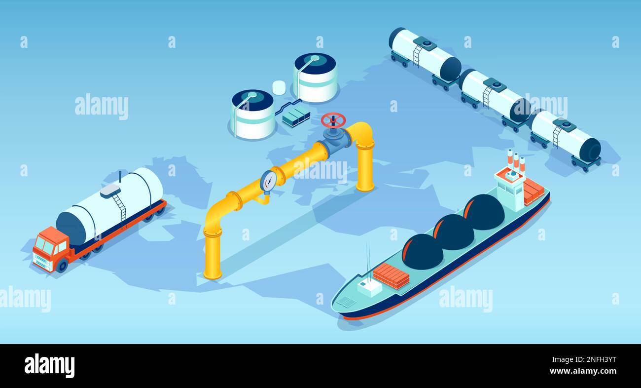 Oil distribution map Stock Vector Images - Alamy