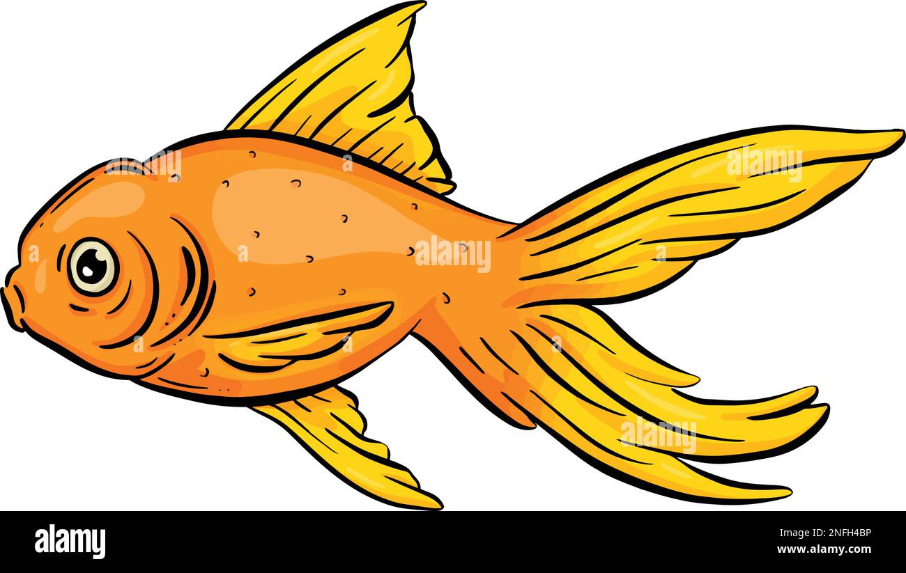 Underwater Marine Fish Cartoon Illustration in a Vector Stock Vector ...