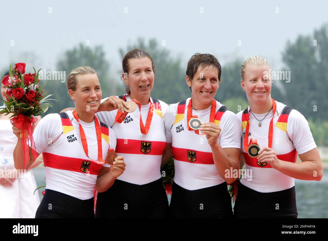 From the right, Germany’s Stepanie Schiller, Kathrin Boron, Manuela ...