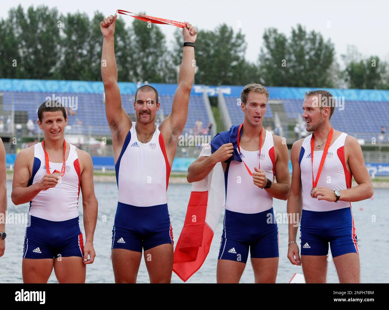 From the right, France’s Dorian Mortelette, Germain Chardin, Benjamin ...