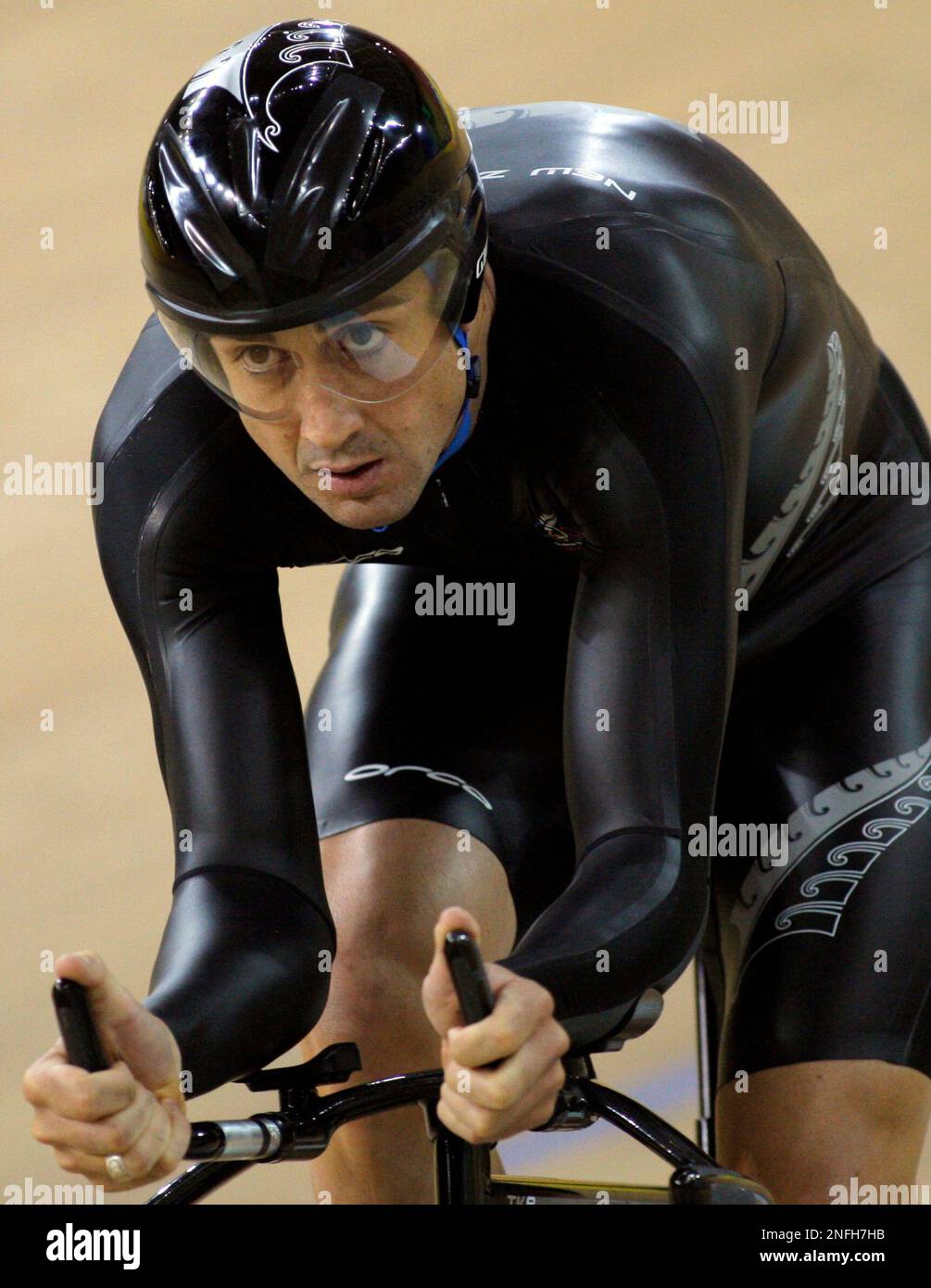 New Zealand's Hayden Roulston races to win the silver medal during the ...