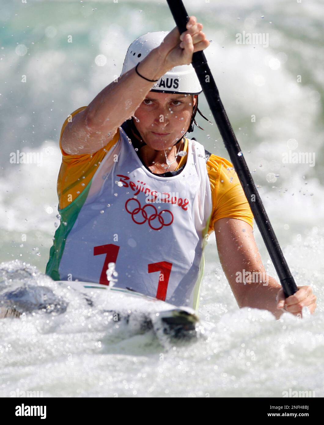 Australia's Jacqueline Lawrence competes in the women's K1 kayak slalom ...