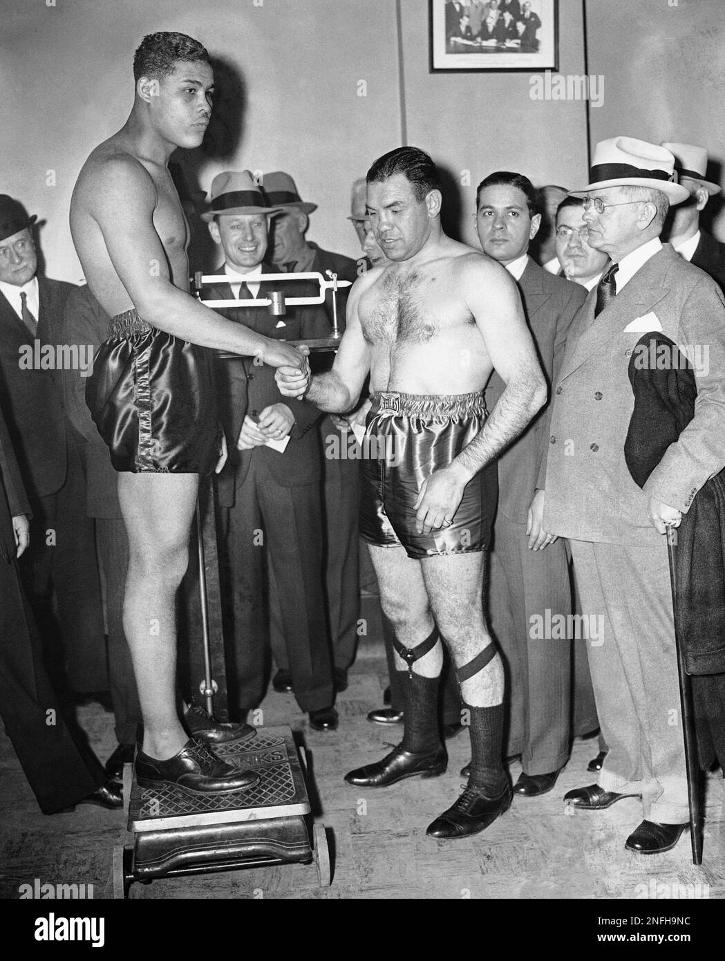 Joe Louis, sensational young Detroit heavyweight, has a handshake for ...