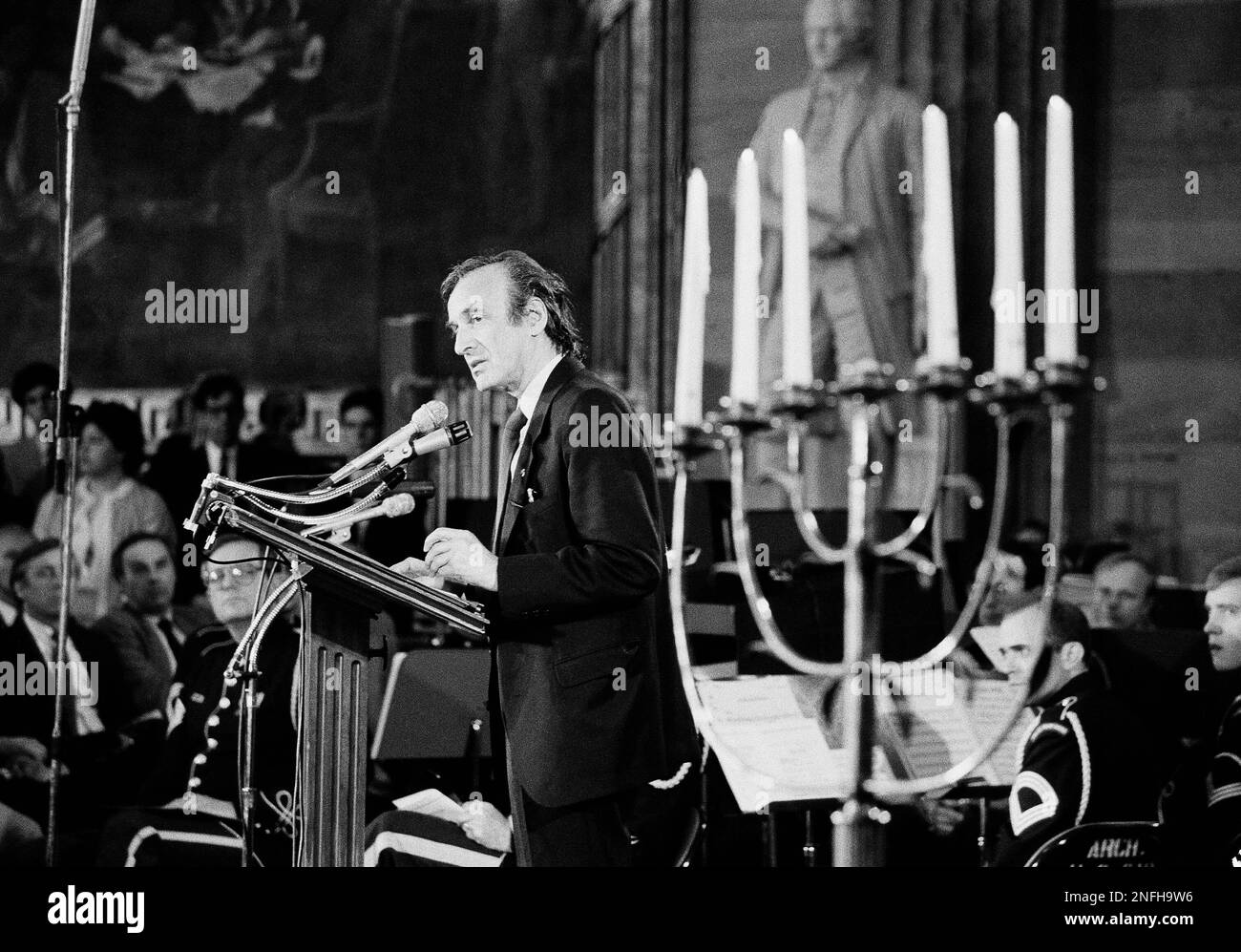 Elie Wiesel, a survivor of two Nazi concentration camps and chairman of ...