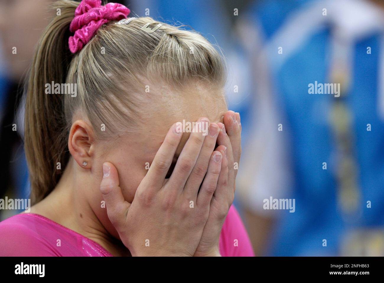 United States gymnast Nastia Liukin cries after winning the gold medal ...