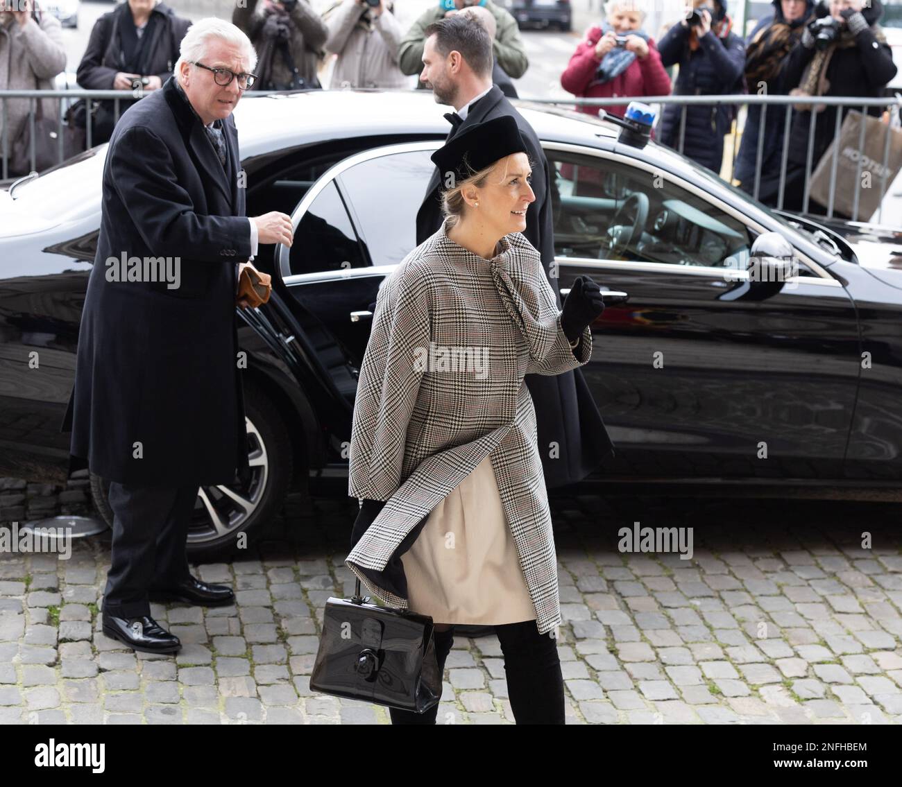 Prince Laurent and Princess Claire of Belgium pictured prior to a ...