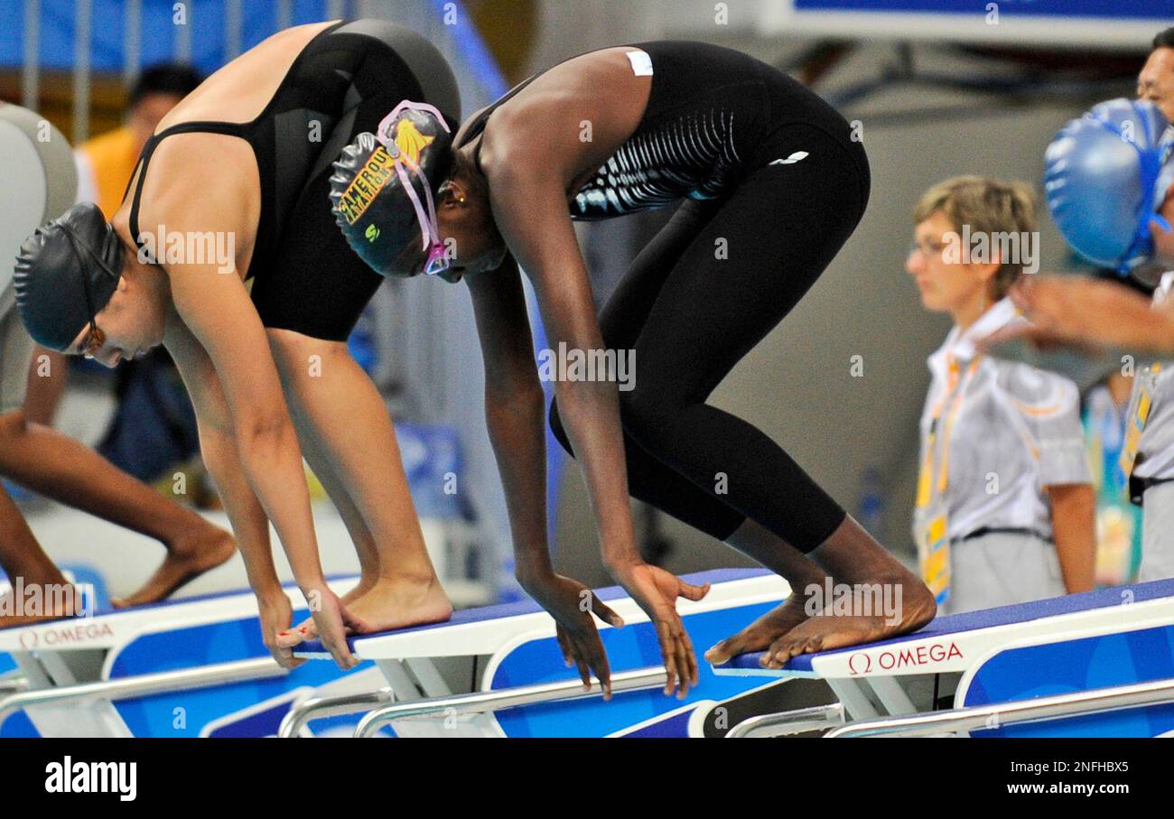 12-year old Antoinette Joyce Guedia Mouafo from Cameroon starts to a ...