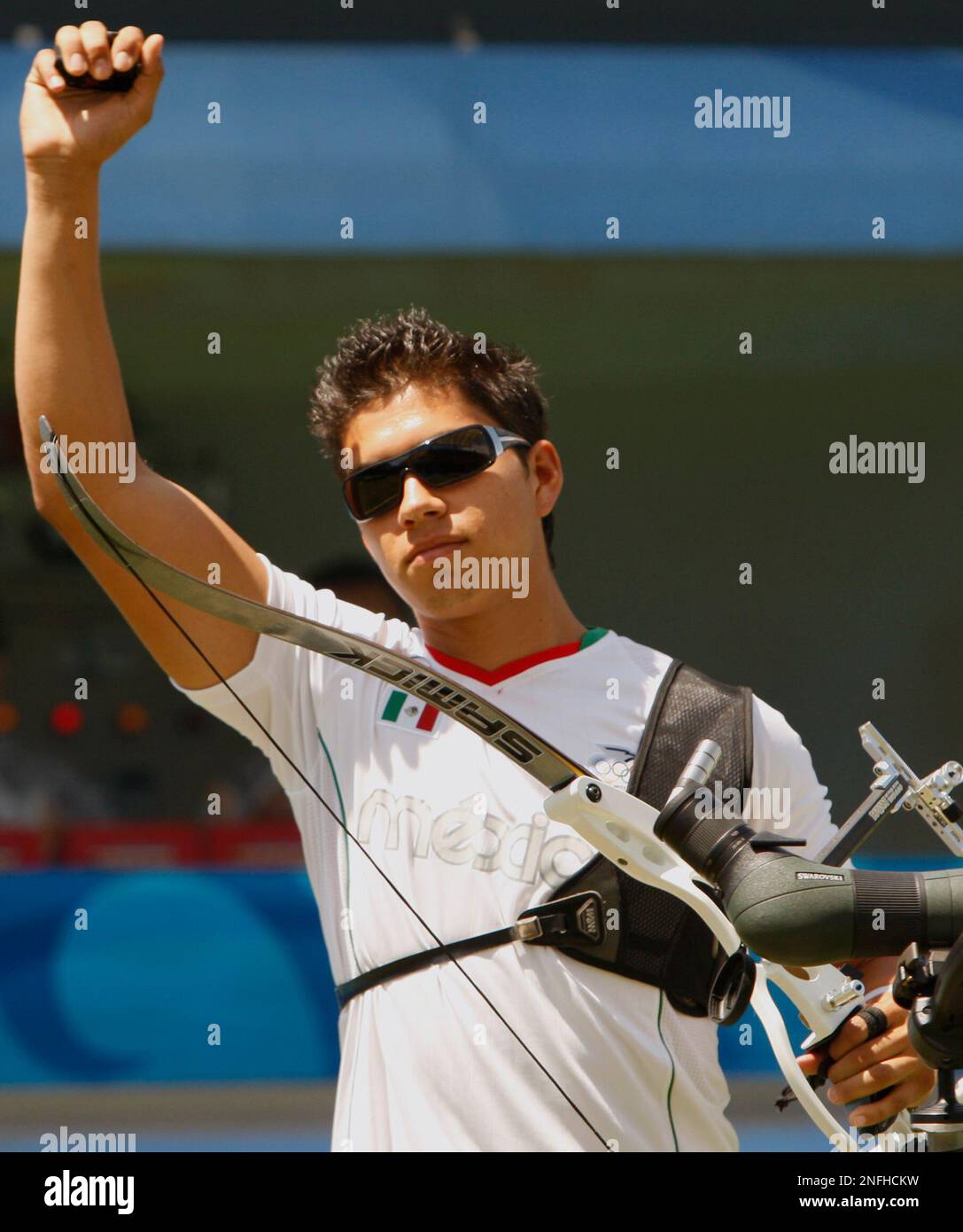 Mexico's Juan Rene Serrano reacts after defeating Maksim Kunda of ...