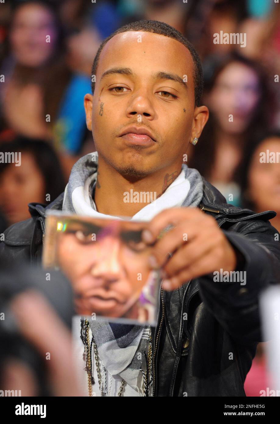 Rapper Yung Berg makes an appearance at MTV Studio's in Times Square ...