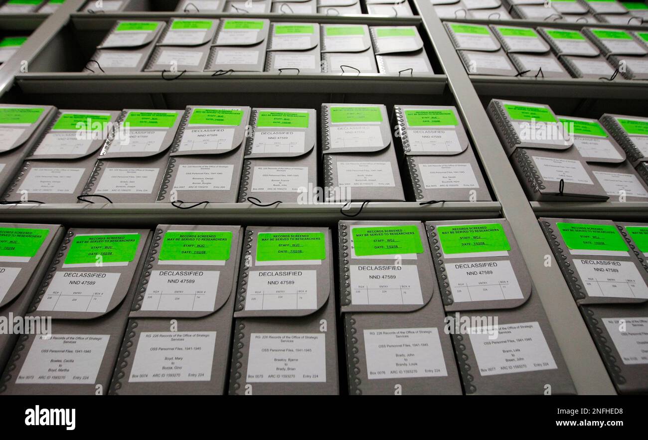 Recently declassified personnel files of Office of Strategic Services ...