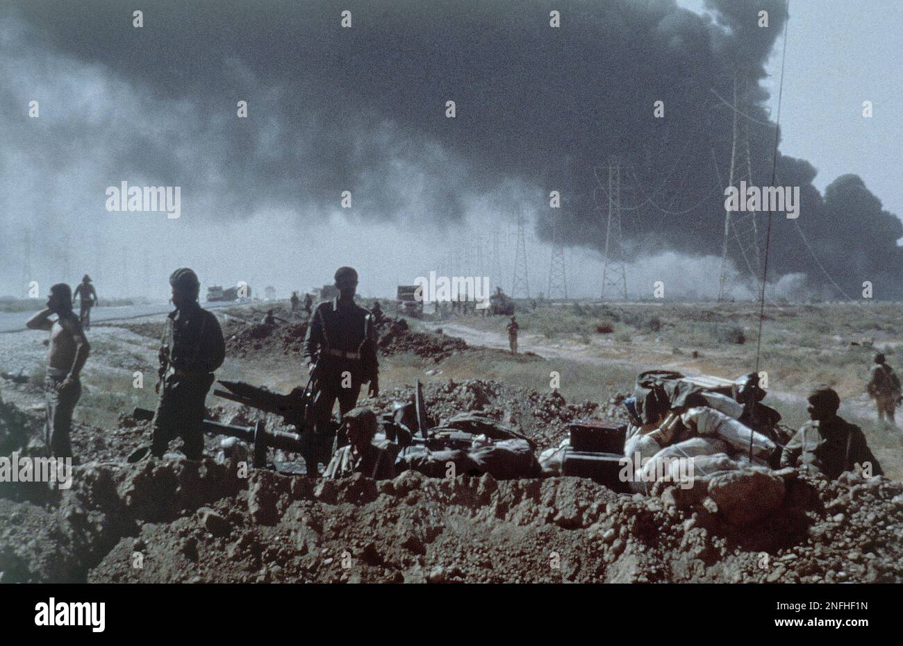 Bazooka and other small arms weapons are used by Iraqi forward troops ...