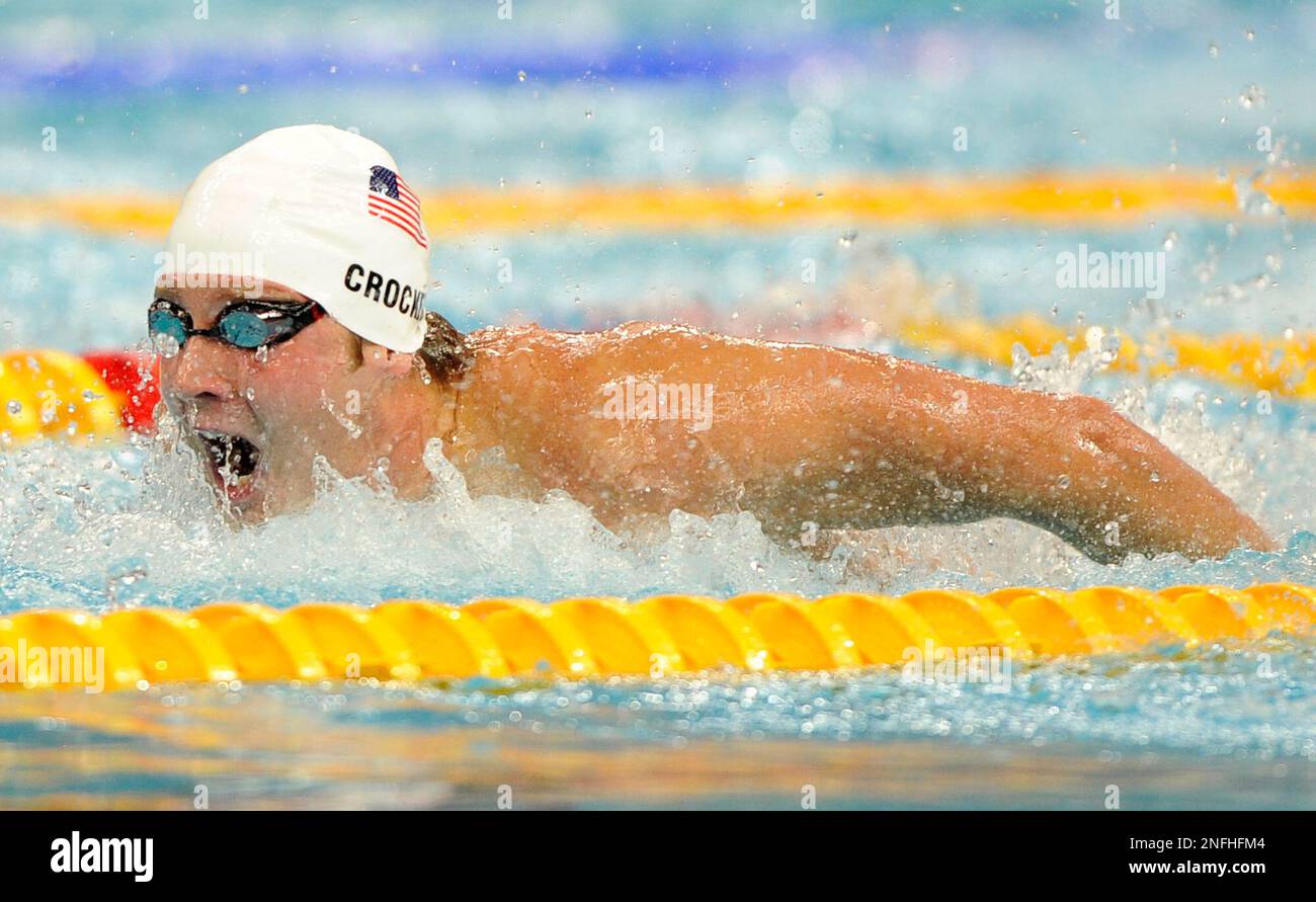 Ian Crocker of the United States swims in a heat of the men's 100-meter ...