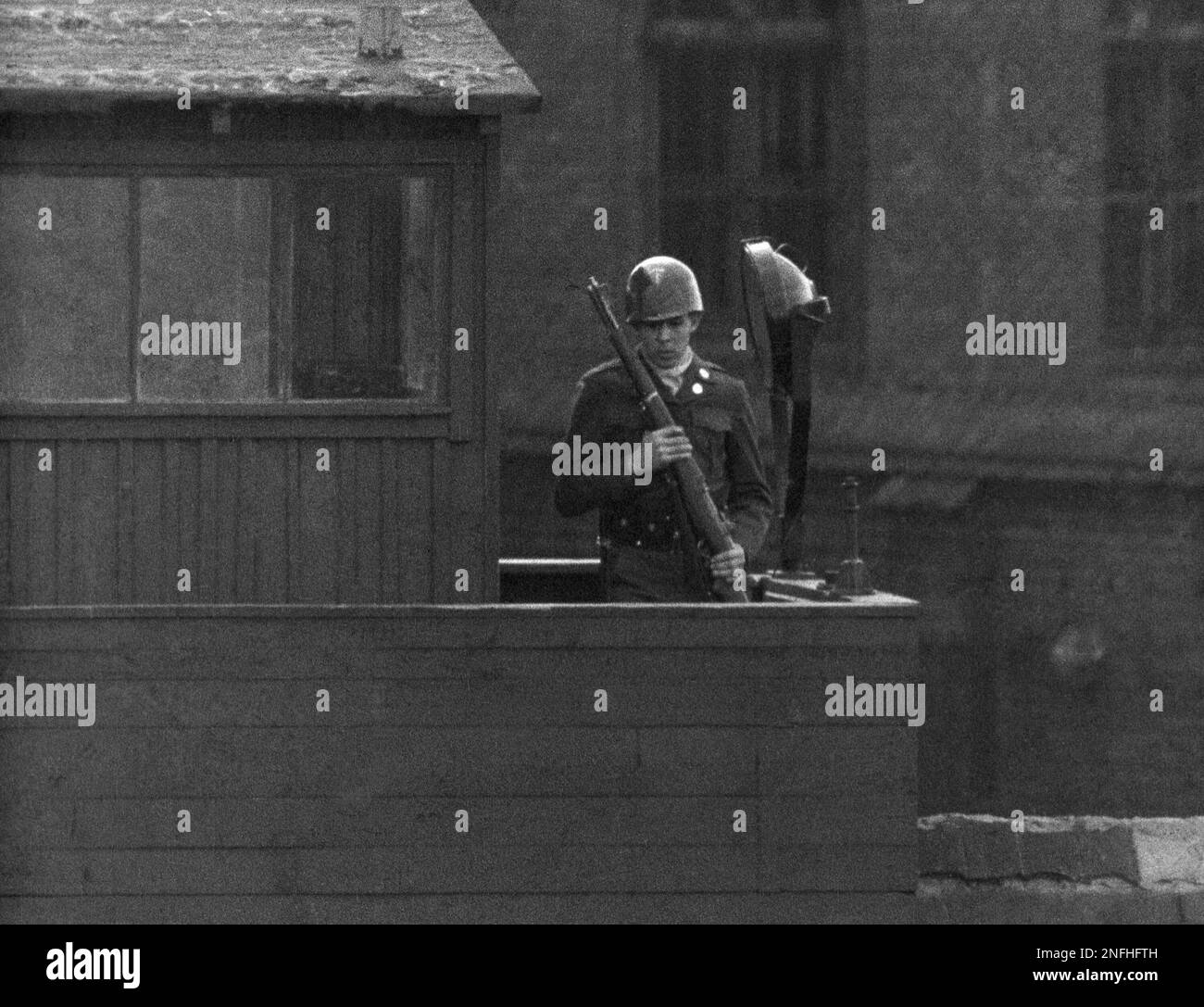 In this image provided by NBC/TV, Guard at Spandau Prison in Berlin ...
