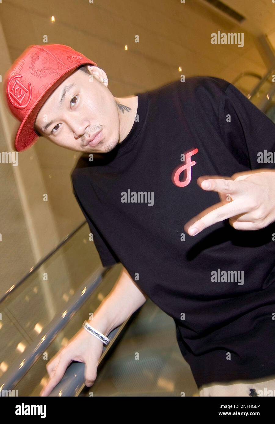 American-born-Chinese rapper MC Jin poses for a photograph during an ...