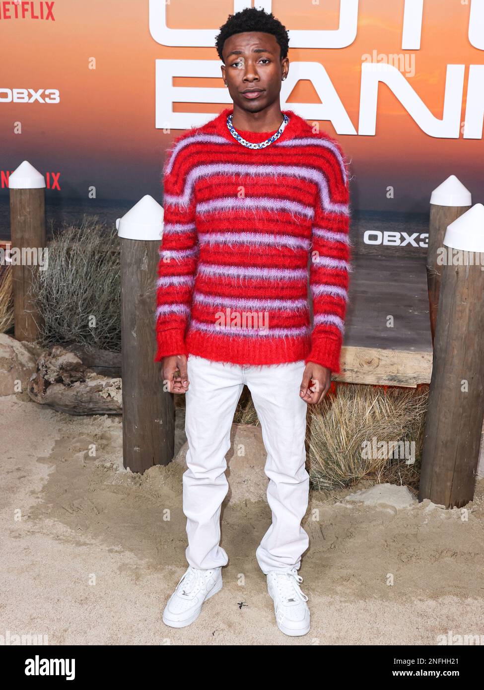 WESTWOOD, LOS ANGELES, CALIFORNIA, USA - FEBRUARY 16: Niles Fitch ...