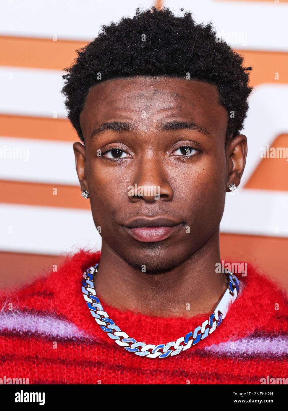 WESTWOOD, LOS ANGELES, CALIFORNIA, USA - FEBRUARY 16: Niles Fitch ...