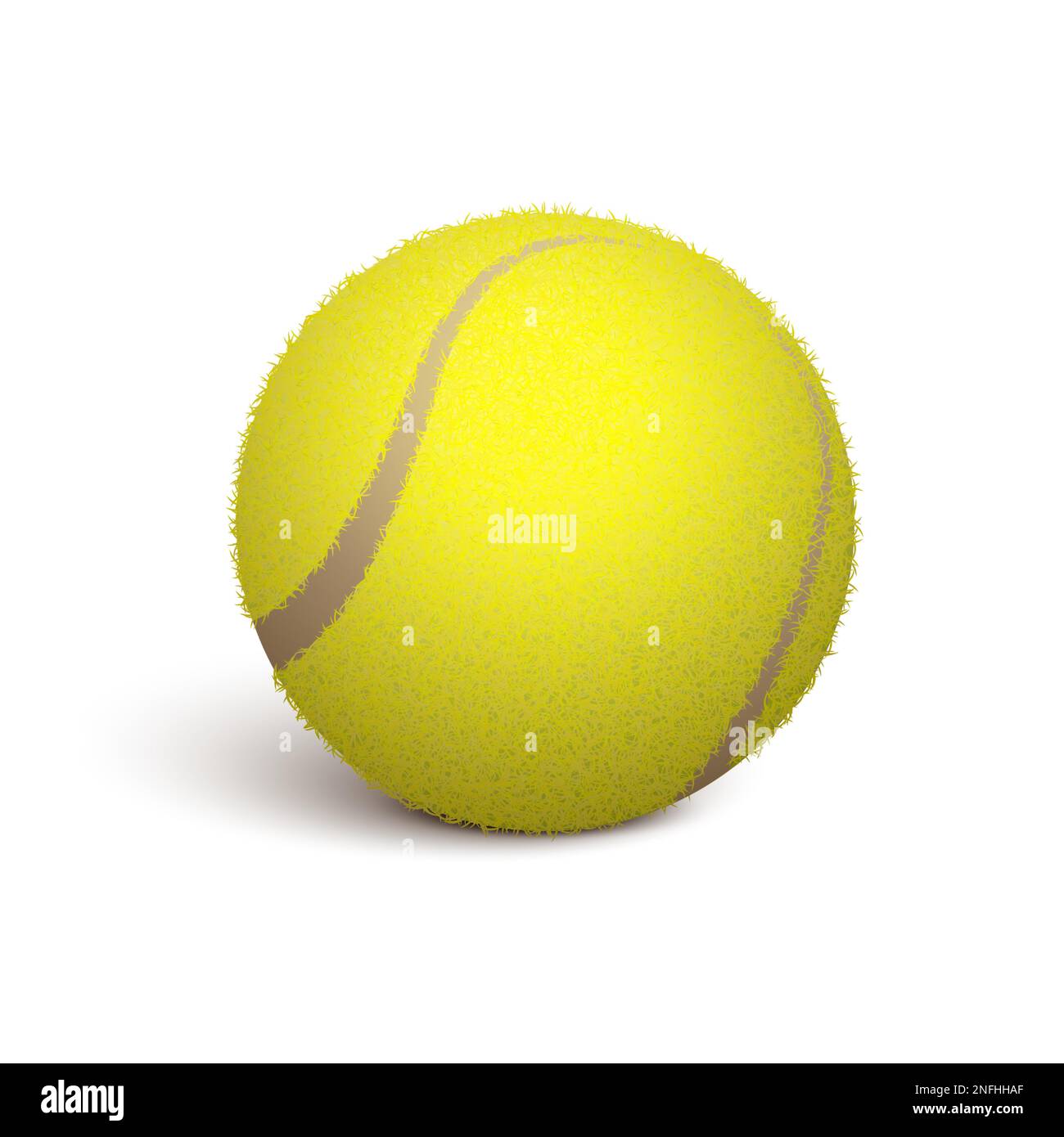 Yellow tennis ball isolated on white background. Vector Stock Vector ...