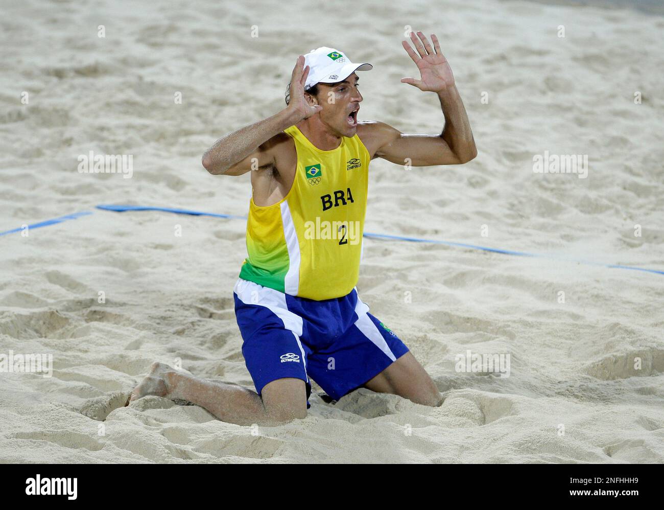 Brazil's Emanuel Rego during a match against Australia in a beach ...