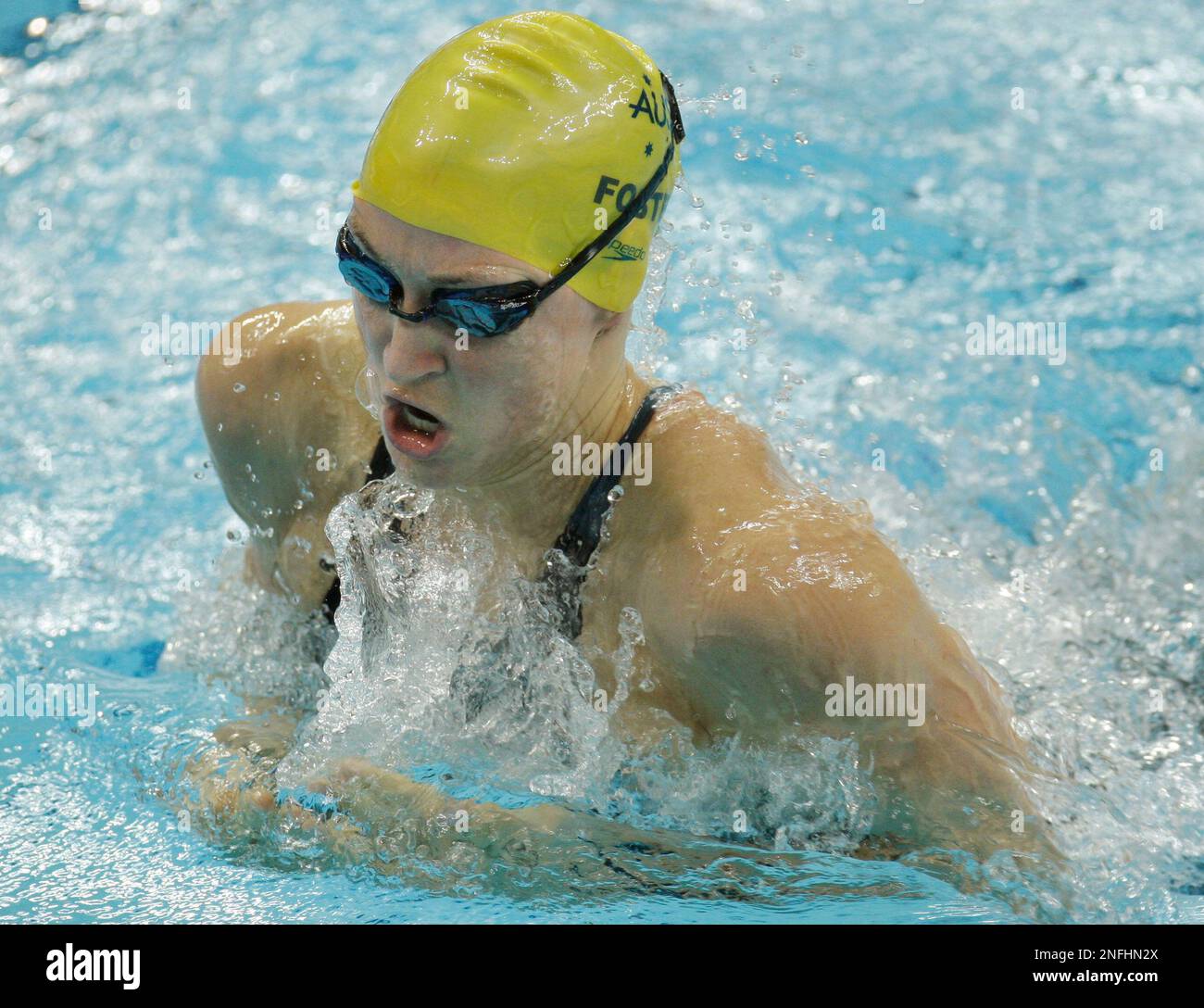 Australia's Sally Foster swims in a heat of the women's 200-meter ...