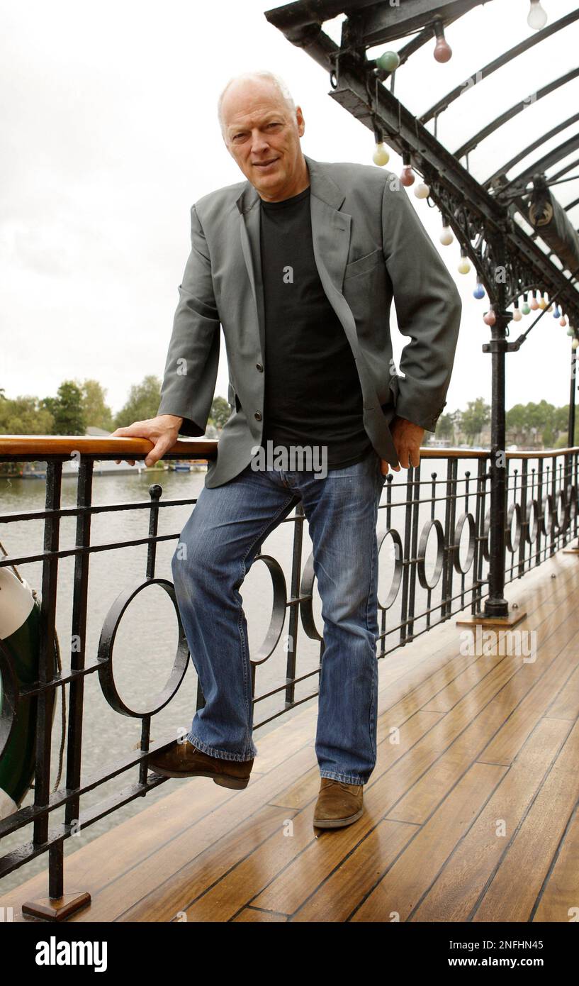 Former British Pink Floyd band member David Gilmour relaxes aboard his ...