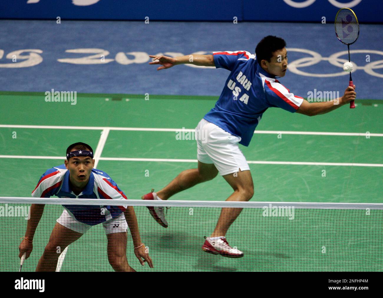 USA's Bob Malaythong, left, and Howard Bach play against China's Cai ...