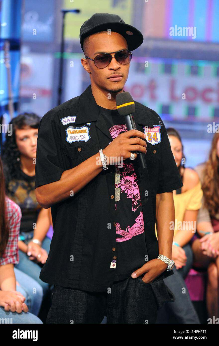 Rapper T.I. makes an appearance at MTV Studio's in Times Square for MTV ...