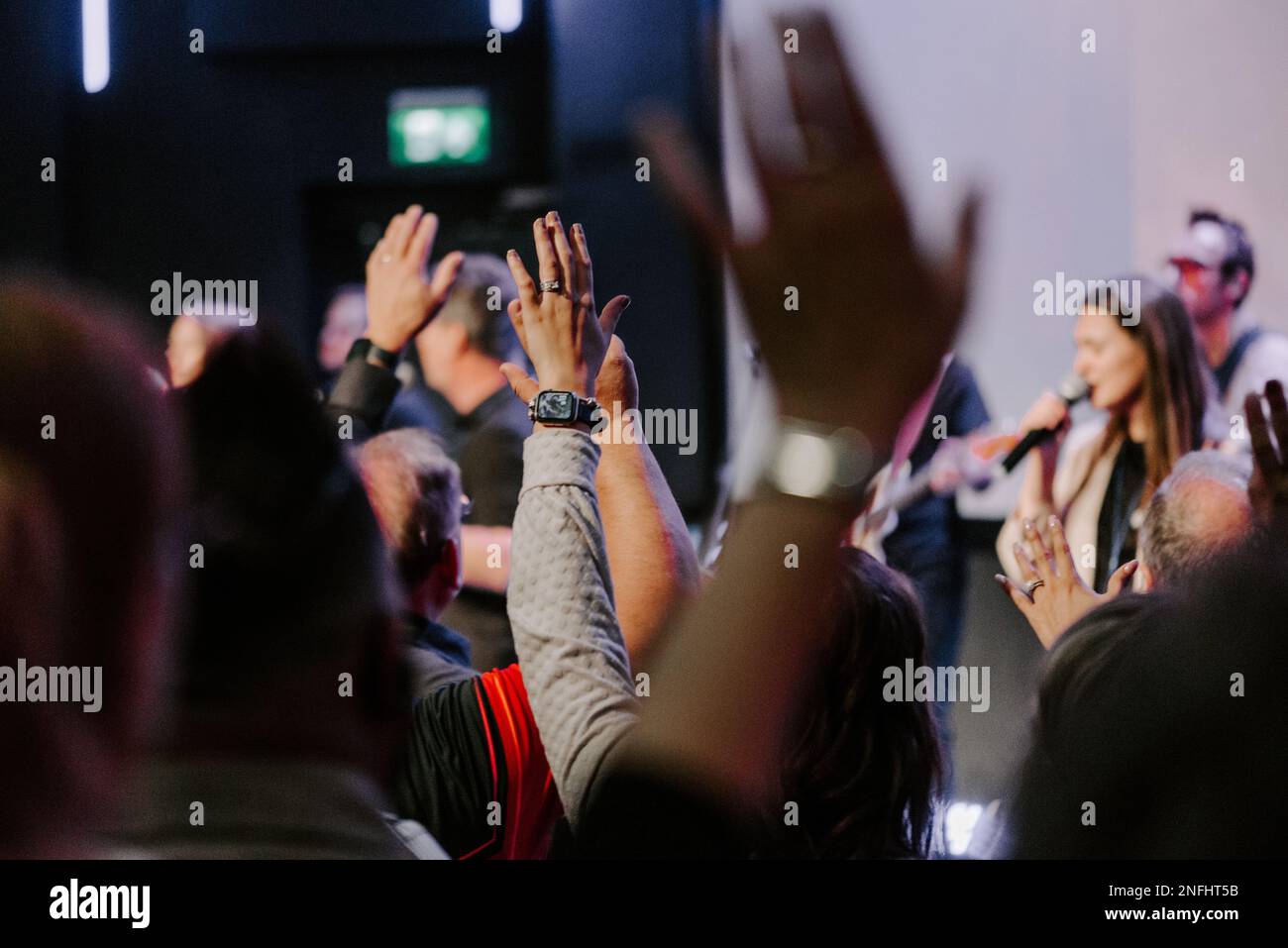 Church worship song background hi-res stock photography and images - Alamy